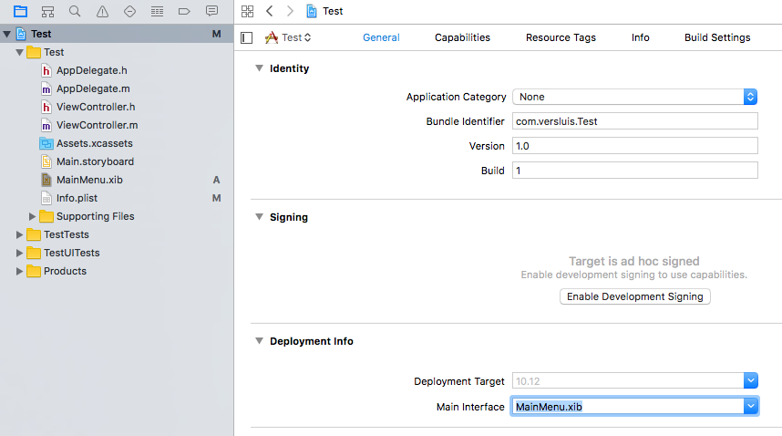 How To Create A Macos Project Without Storyboards In Xcode 8 Ios Dev Diary